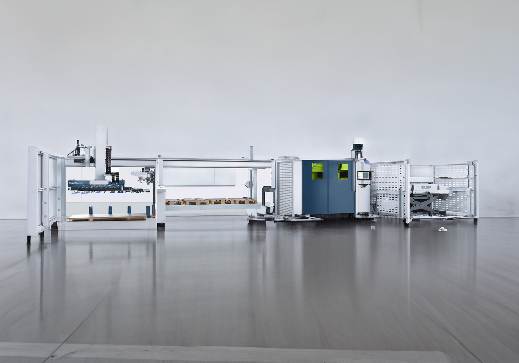 TRUMPF’s punch laser processing cell the TruMatic 5000 with the new SheetMaster - Headland